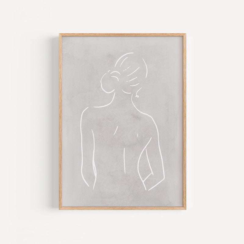 Woman Back Drawing - Etsy