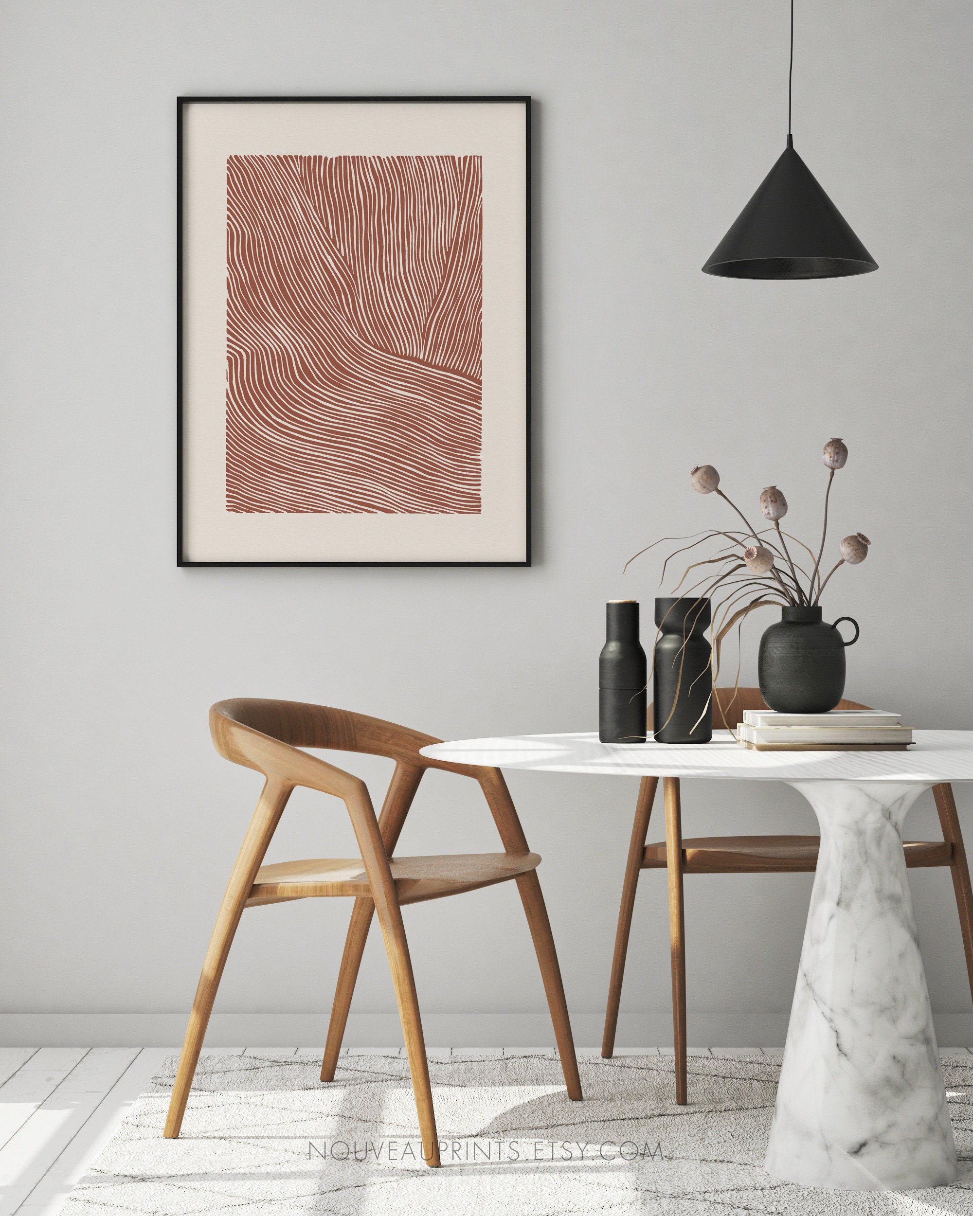 Lino Print Abstract Art Print Lines Print Line Art - Etsy UK