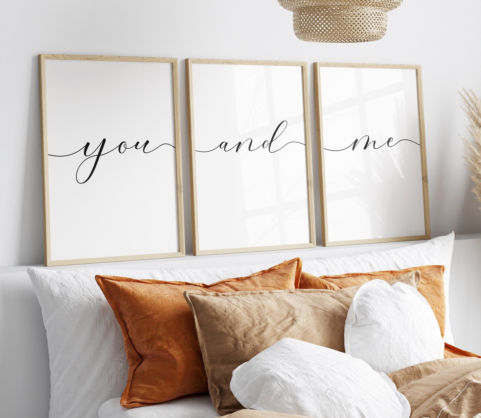 You and Me Printable Set, Three Panel Love Quote, Romantic Quote ...