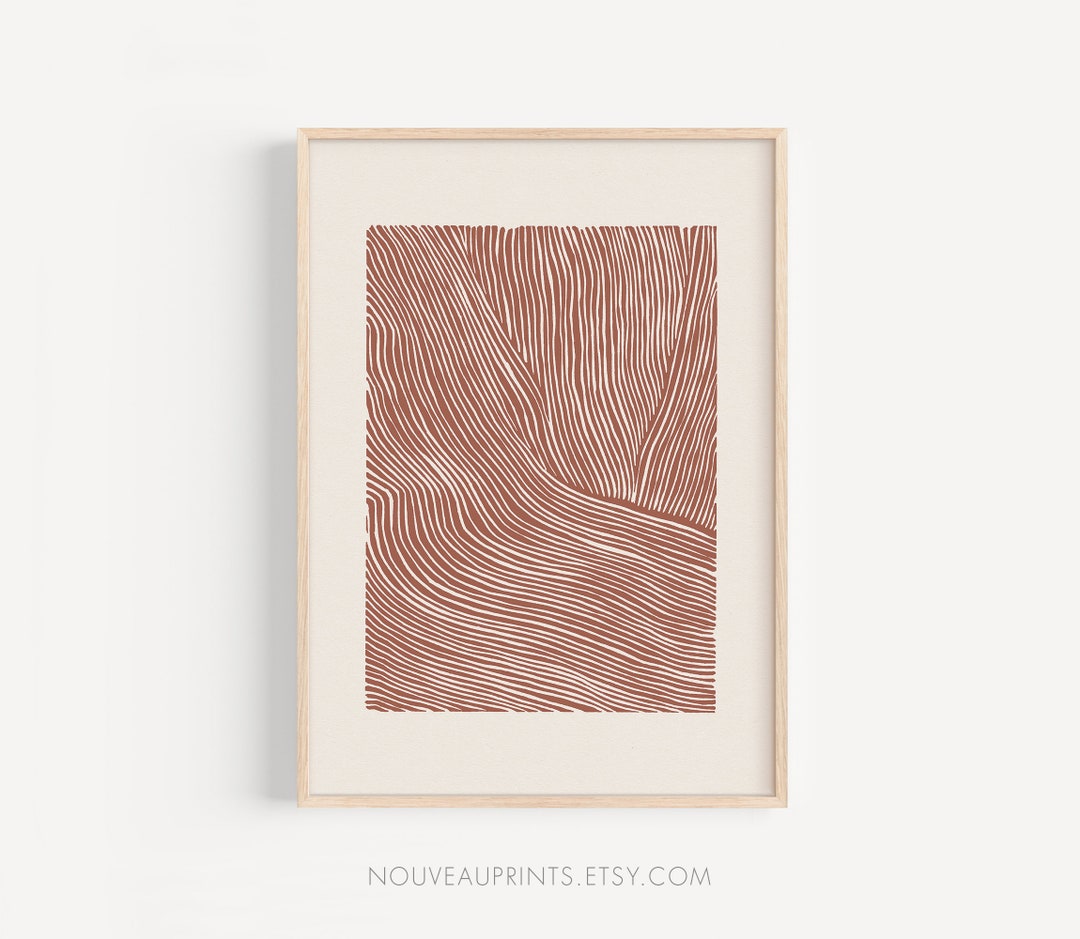 Lino Print, Abstract Art Print, Lines Print, Line Art, Minimalist Wall ...
