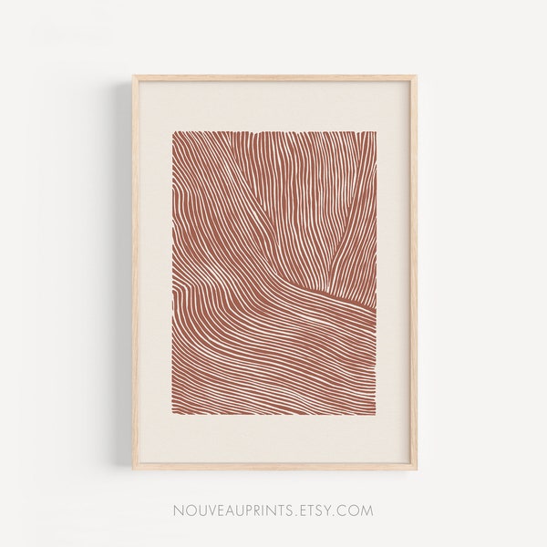 Linocut Abstract Art - Etsy