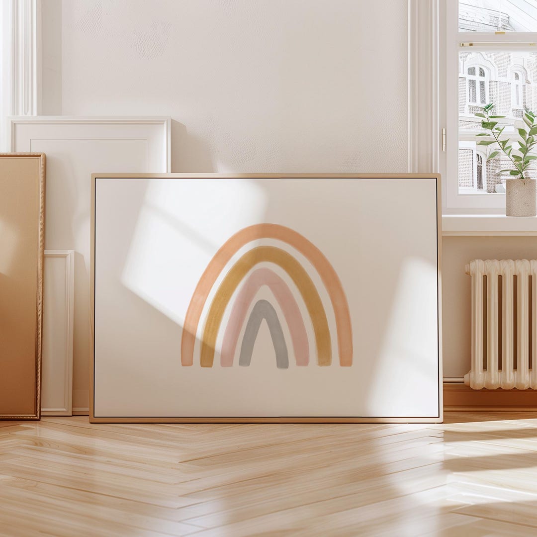 Printable Rainbow Poster, Boho Watercolor Rainbow Print Download ...