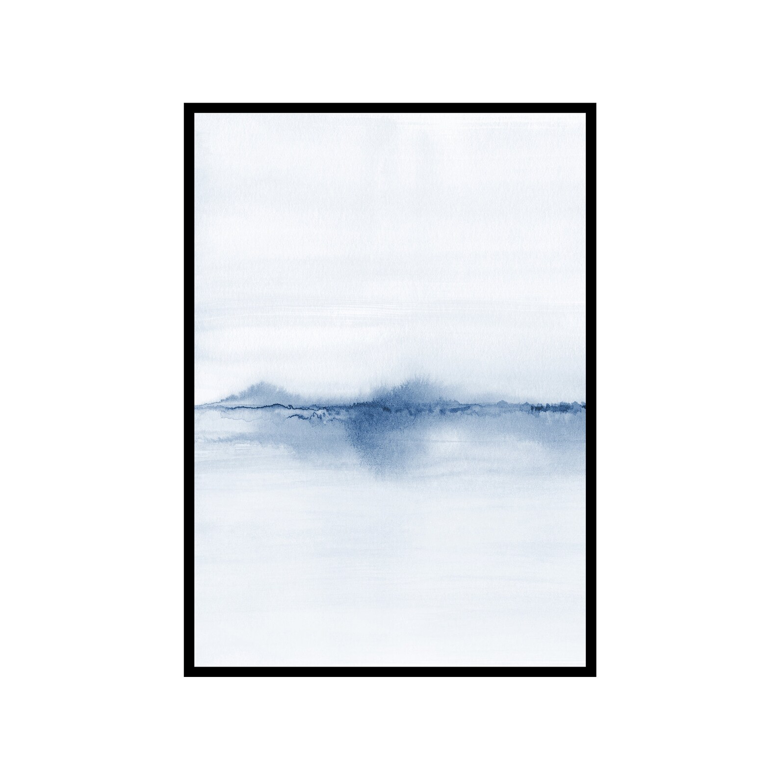 Set of 2 Prints PRINTABLE Wall Art Indigo Prints Abstract - Etsy