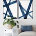Set of 2 Blue Prints Abstract Printable Modern Minimal Wall - Etsy