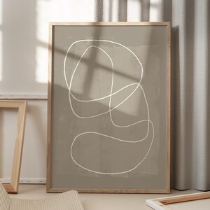 Minimalist Scribbled Line Art, Downloadable Modern Line Painting ...