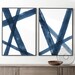 Set of 2 Blue Prints Abstract Printable Modern Minimal Wall - Etsy