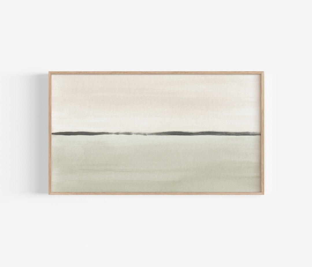 Samsung Frame TV Green Abstract Art, Minimal Tv Artwork for Living Room ...