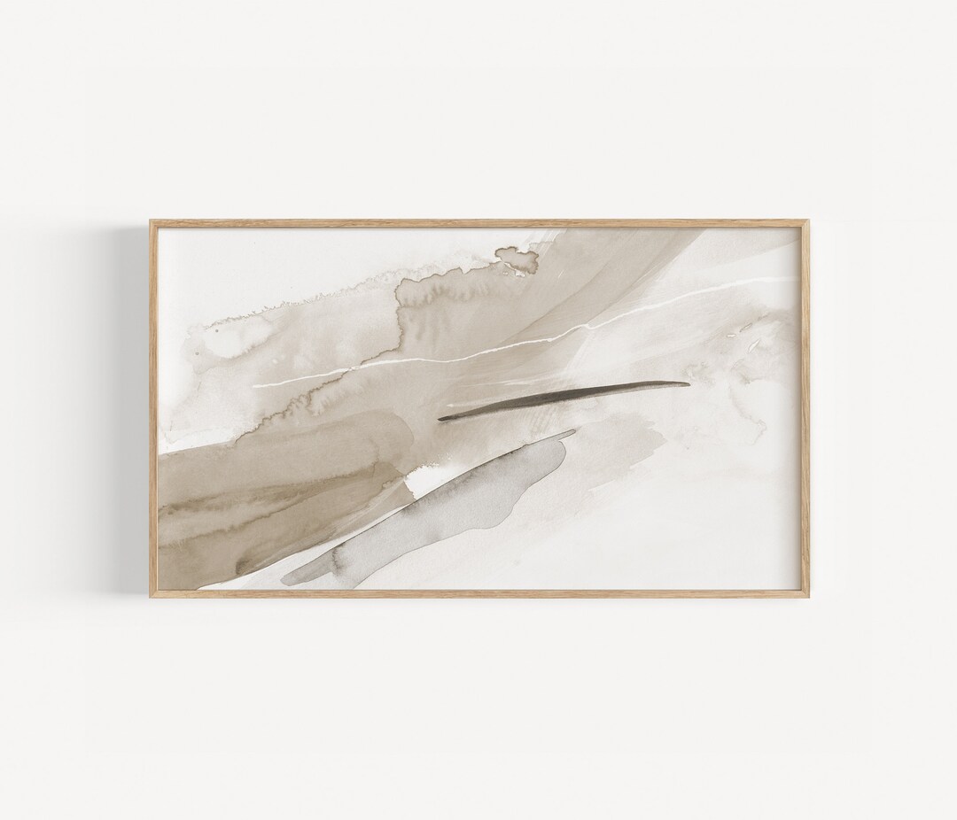 Samsung Frame Tv Art Abstract Neutral Tones, Boho Neutral TV Artwork ...