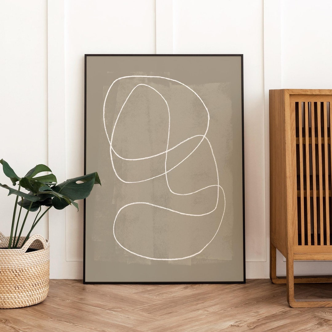 Minimalist Scribbled Line Art, Downloadable Modern Line Painting ...