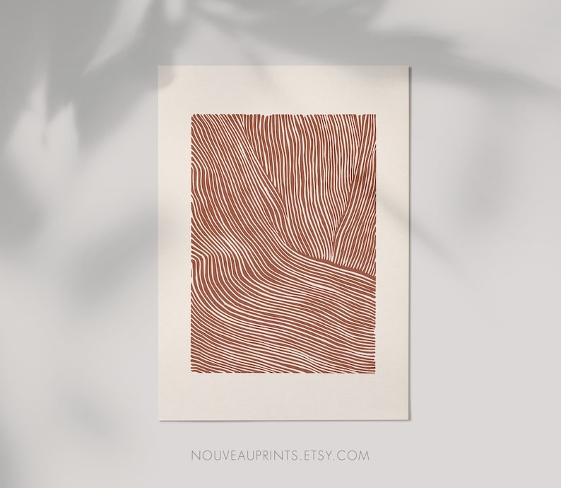 Lino Print, Abstract Art Print, Lines Print, Line Art, Minimalist Wall ...