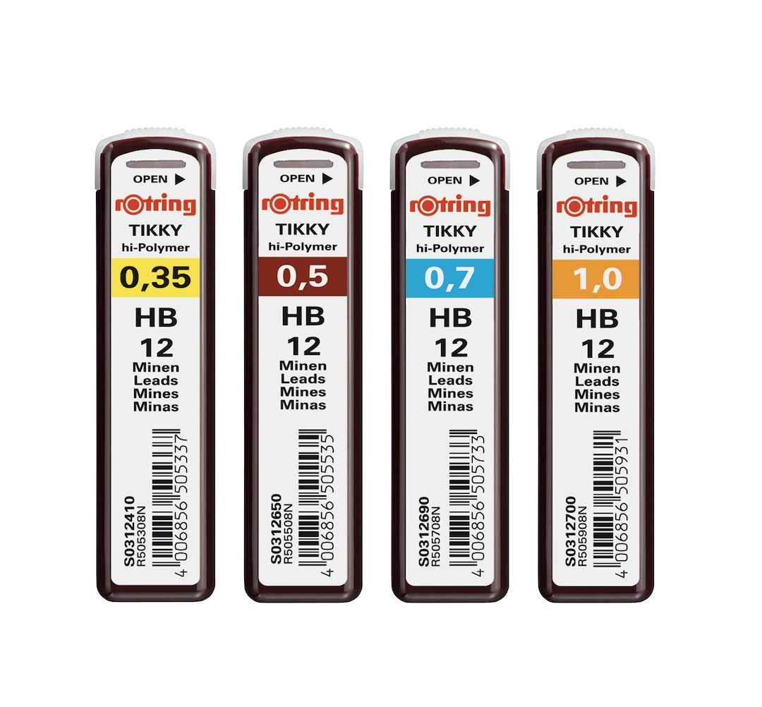 Rotring Tikky Fine Hi-polymer Replacement Lead Refills for Mechanical ...