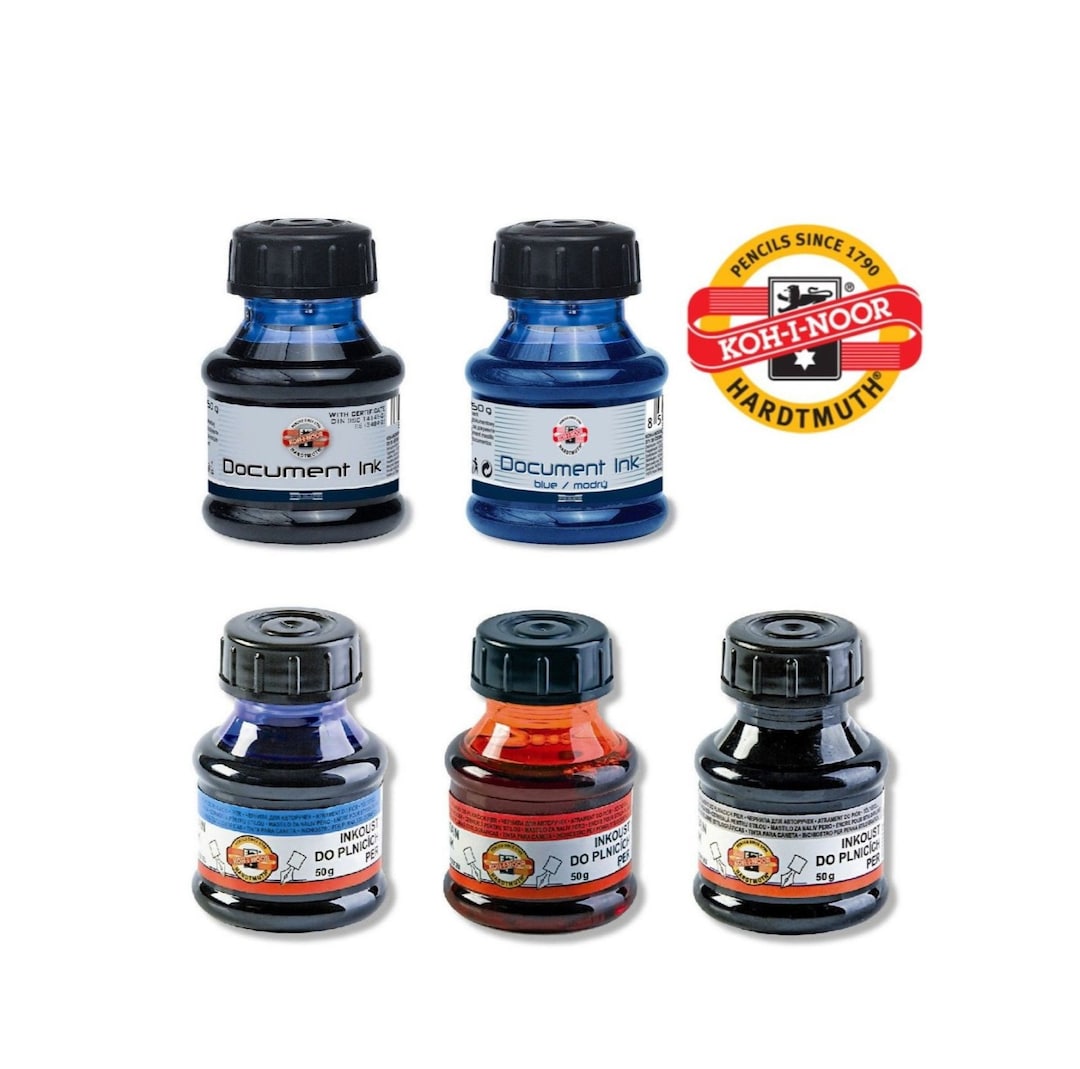 Fountain Pen Ink Black Blue Red Green Document Koh-i-noor 50g Refilling ...