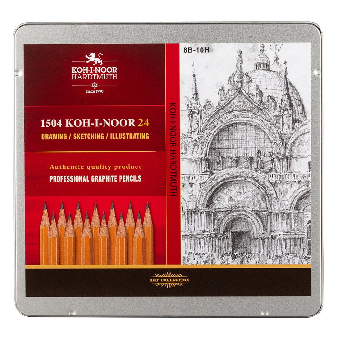 Graphite Pencils KOH-I-NOOR 1504 Set 8B-10H - Etsy