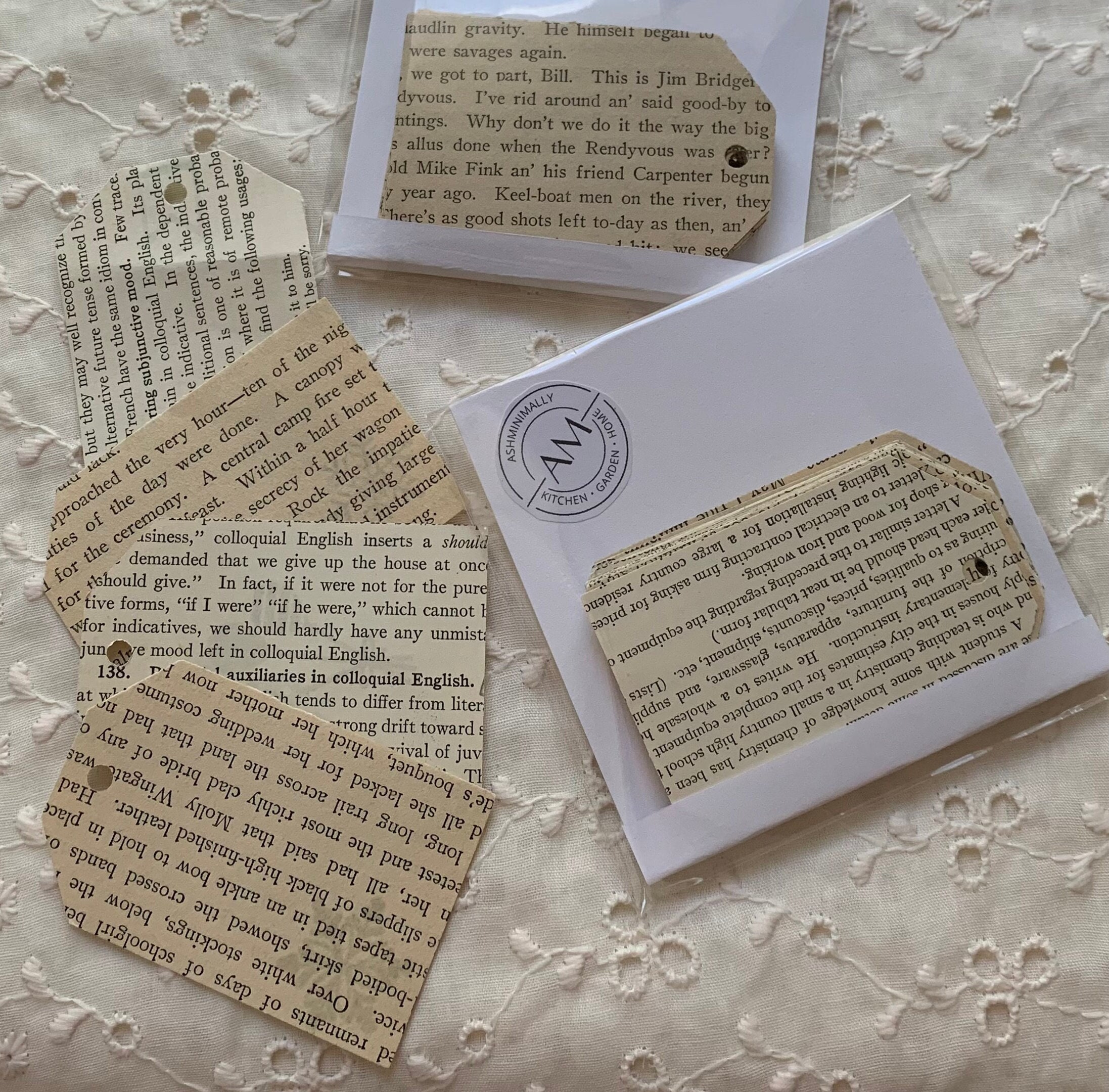 Antique Book Paper Gift Tags Set of 50 3 X 2 Inches Die Cut Tags Paper ...