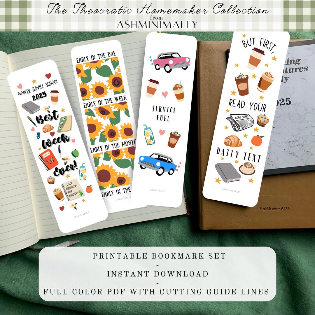 2025 Pioneer Service School and Ministry Printable Bookmark Set | JW ...