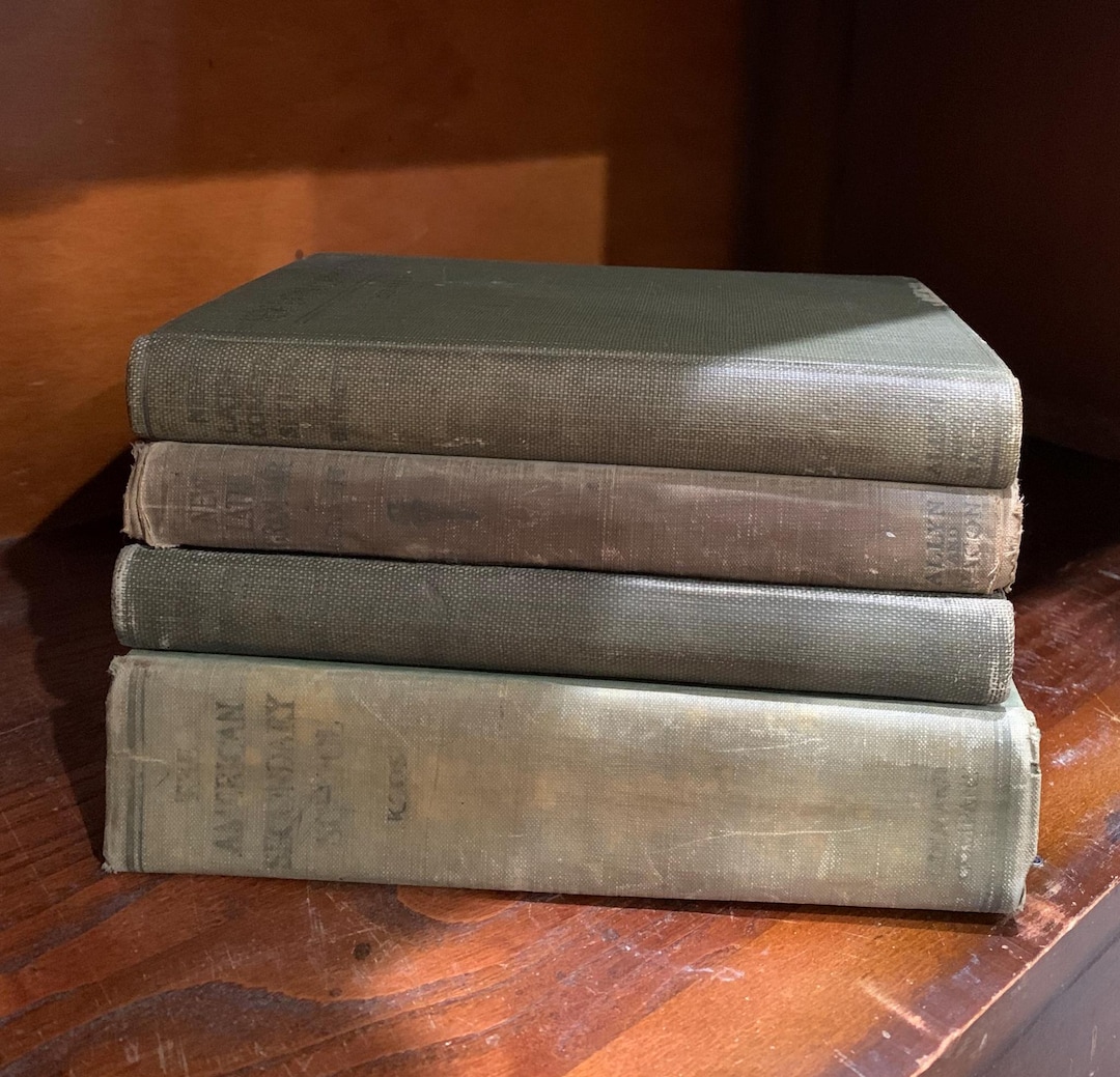 Academia Aesthetic Double Book Stack Hardback Vintage Antique - Etsy