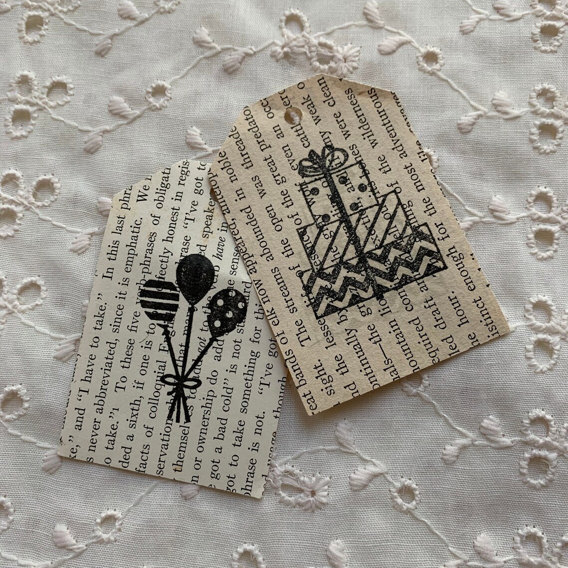 Antique Book Paper Gift Tags Set of 50 3 X 2 Inches Die Cut Tags Paper ...