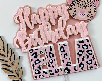 Cheetah Cake Topper - Etsy