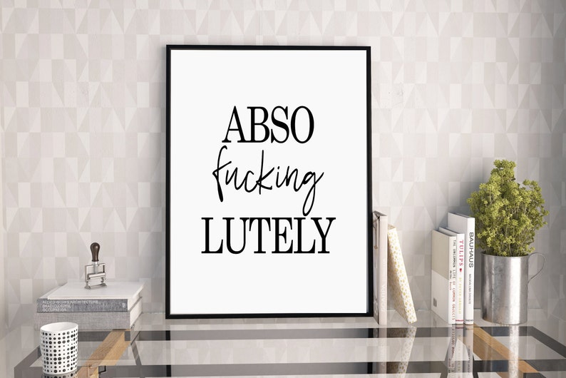Abso Fucking Lutely Mrbig Quote Carrie Bradshaw Quote Etsy