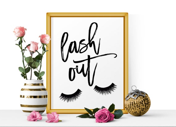 Lash Out Funny Eyelashes Print Makeup Art Print Lashes Art | Etsy