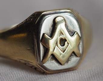 Masonic Pinky Ring | Etsy