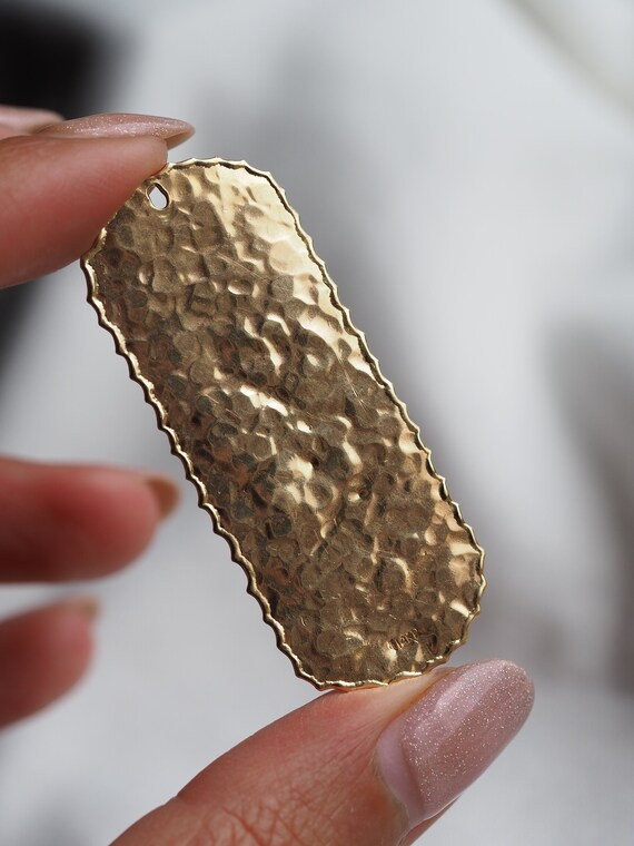 Mysterious, large vintage solid 14K gold ancient god … - Gem