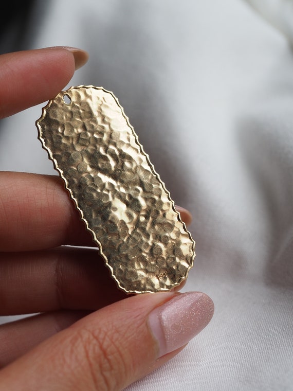 Mysterious, large vintage solid 14K gold ancient god … - Gem