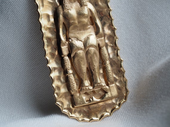 Mysterious, large vintage solid 14K gold ancient god … - Gem