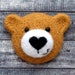 Bear Brooch Bear Pin Teddy Bear Pin Eco Friendly Brown Bear Woll ...