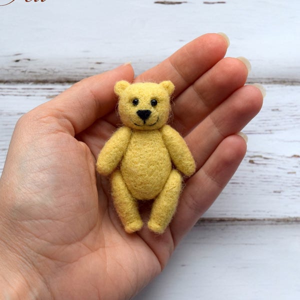 Felt Teddy Bear - Etsy