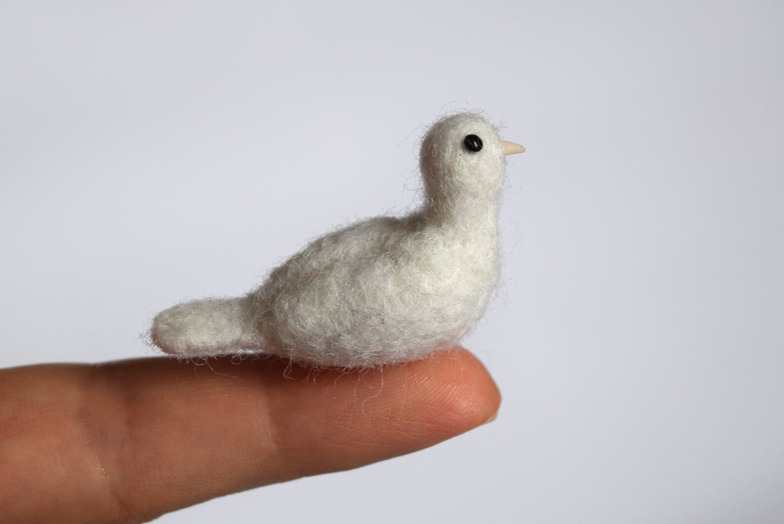Dollhouse Miniature White Dove Needle Felted Dove Little Birds ...