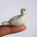 Dollhouse Miniature White Dove Needle Felted Dove Little Birds ...