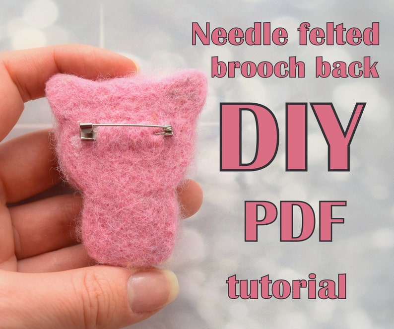 How to Attach and Hide the Brooch Base on the Wool Brooch PDF - Etsy