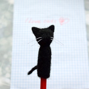 PDF Pattern Black Cat Pencil Topper DIY FILE Needle Felting Tutorial ...