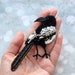 Magpie Beaded Brooch, Black & White Bird Pin, Sequins Embroidery - Etsy