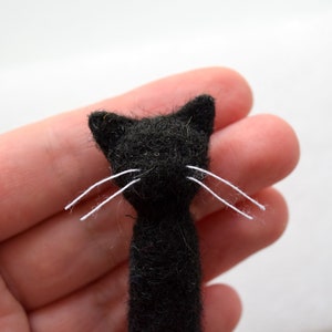 PDF Pattern Black Cat Pencil Topper DIY FILE Needle Felting Tutorial ...