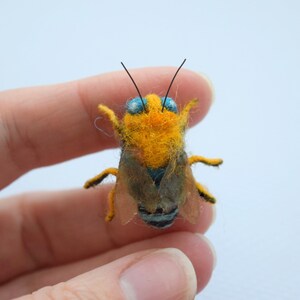 Blue Banded Bee Brooch Bee Ornament Wildlife Gift Bee Pin Insect Brooch ...