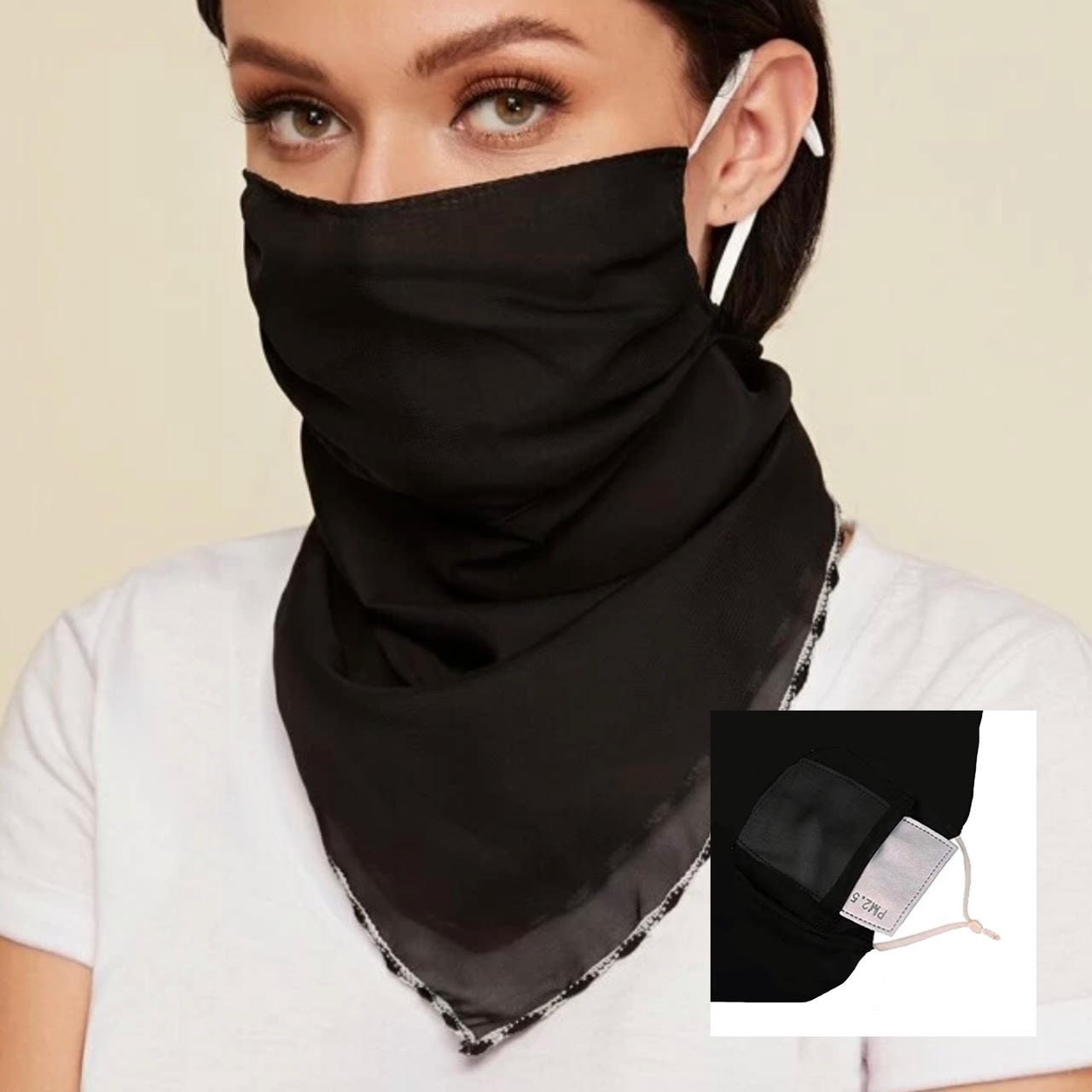 Scarf Mask Mask With Scarf Adult Face Mask With Scarf Face - Etsy