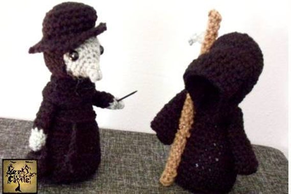 Grim Reaper and Plague Doctor/stuffed Toy/cute Plague - Etsy