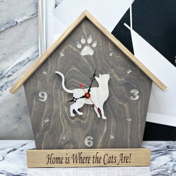 Cat Wall Clock - Etsy