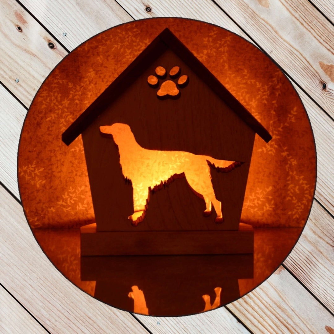 Personalized Irish Setter Tealight Candle Holder | Pet Memorial Gift ...