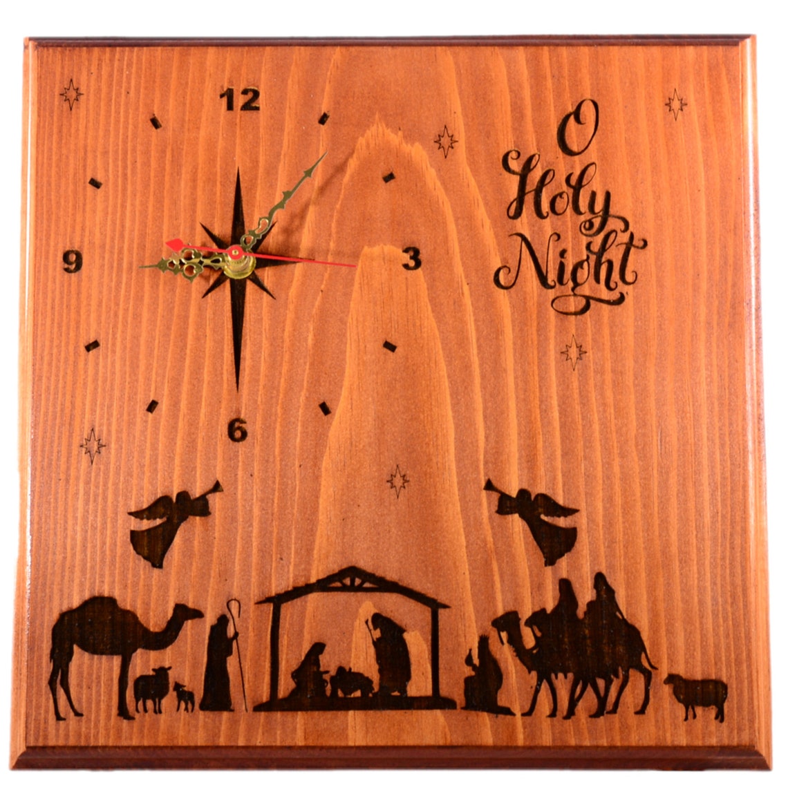 Holiday Nativity Clock Customized Christmas Home Decor Gift - Etsy