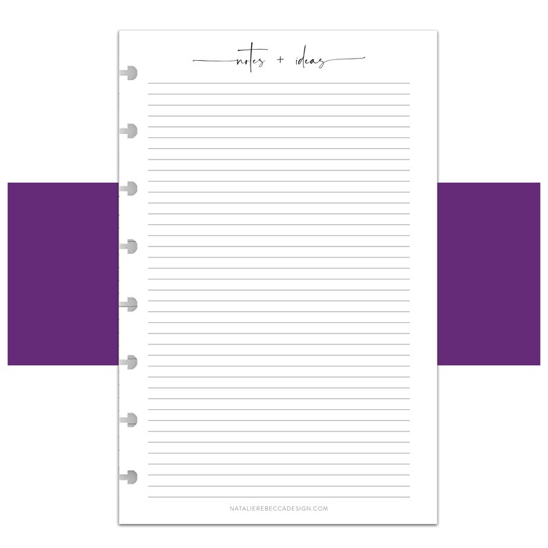 NOTES Inserts for Discbound Notebooks MODERN Font Mini - Etsy