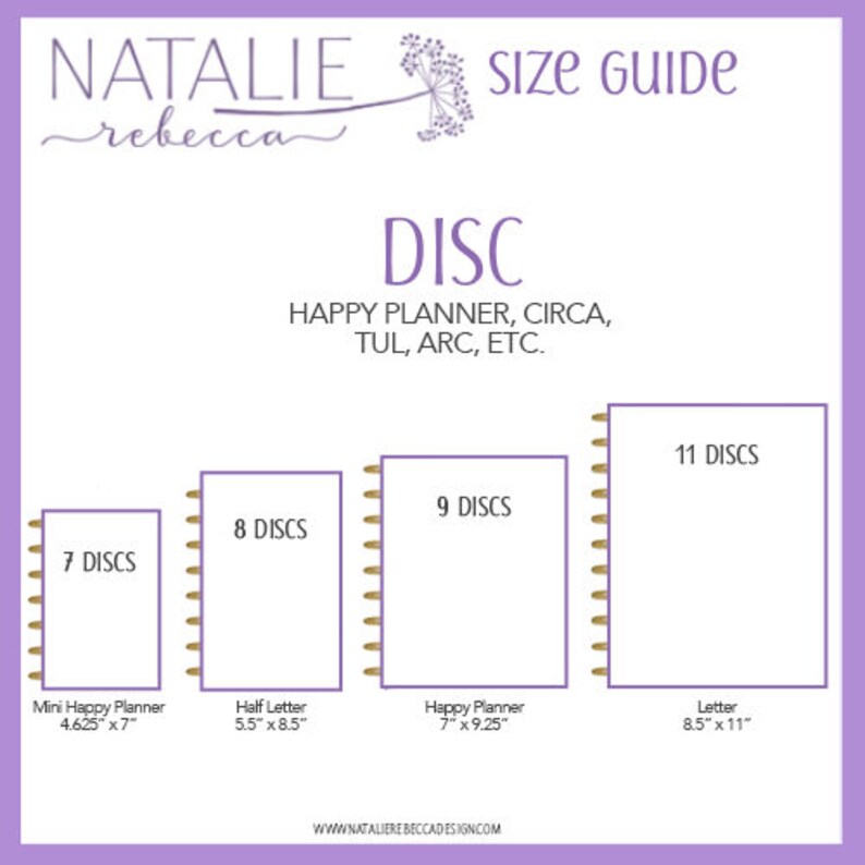 NOTES inserts for Discbound Notebooks Whimsy Font Mini | Etsy