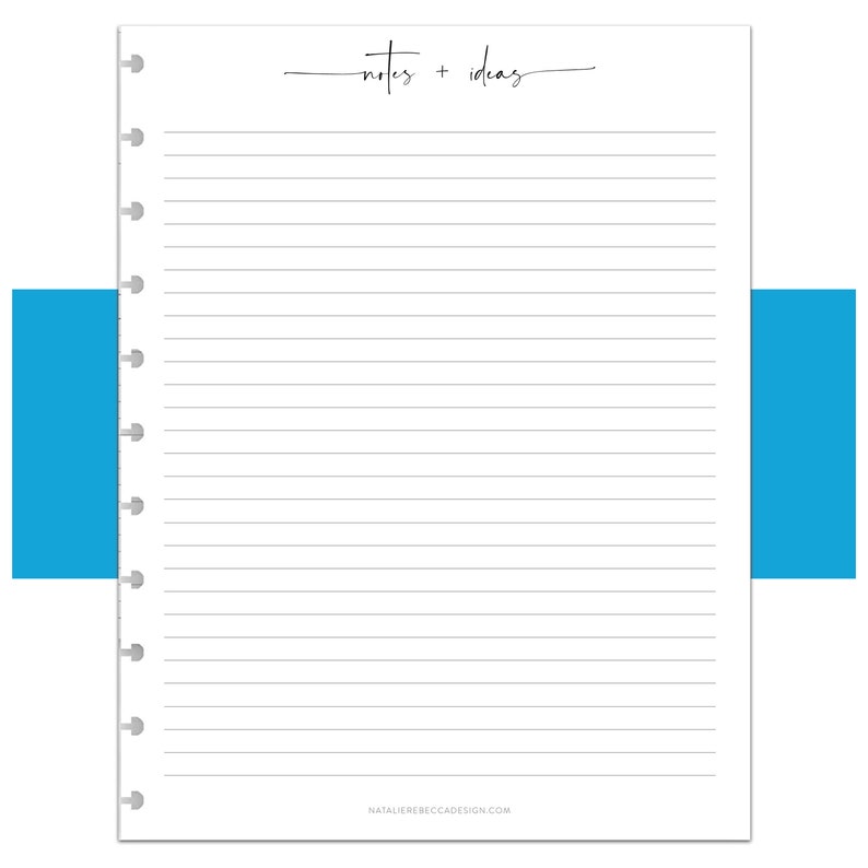 NOTES Inserts for Discbound Notebooks MODERN Font Mini - Etsy