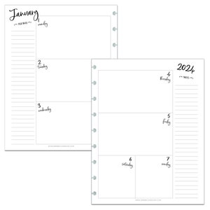 Weekly and Monthly HORIZONTAL Calendar With DIVIDERS for Discbound ...
