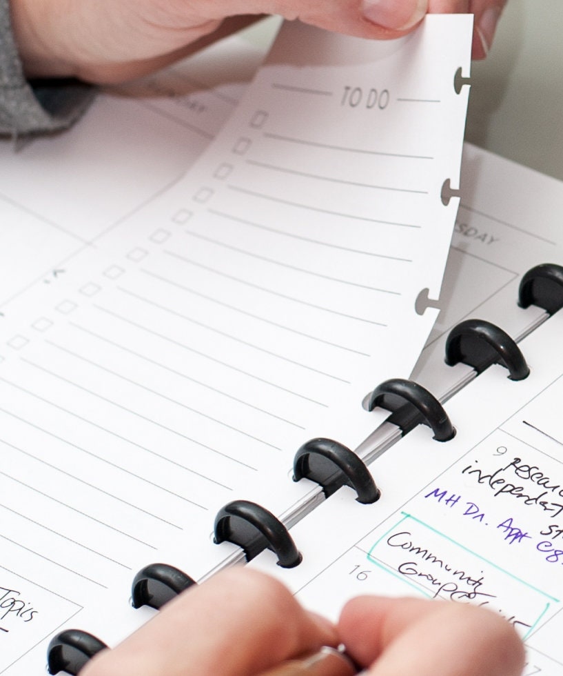 MONTHLY CALENDAR for Discbound Planners, MODERN Font, Happy Planner ...