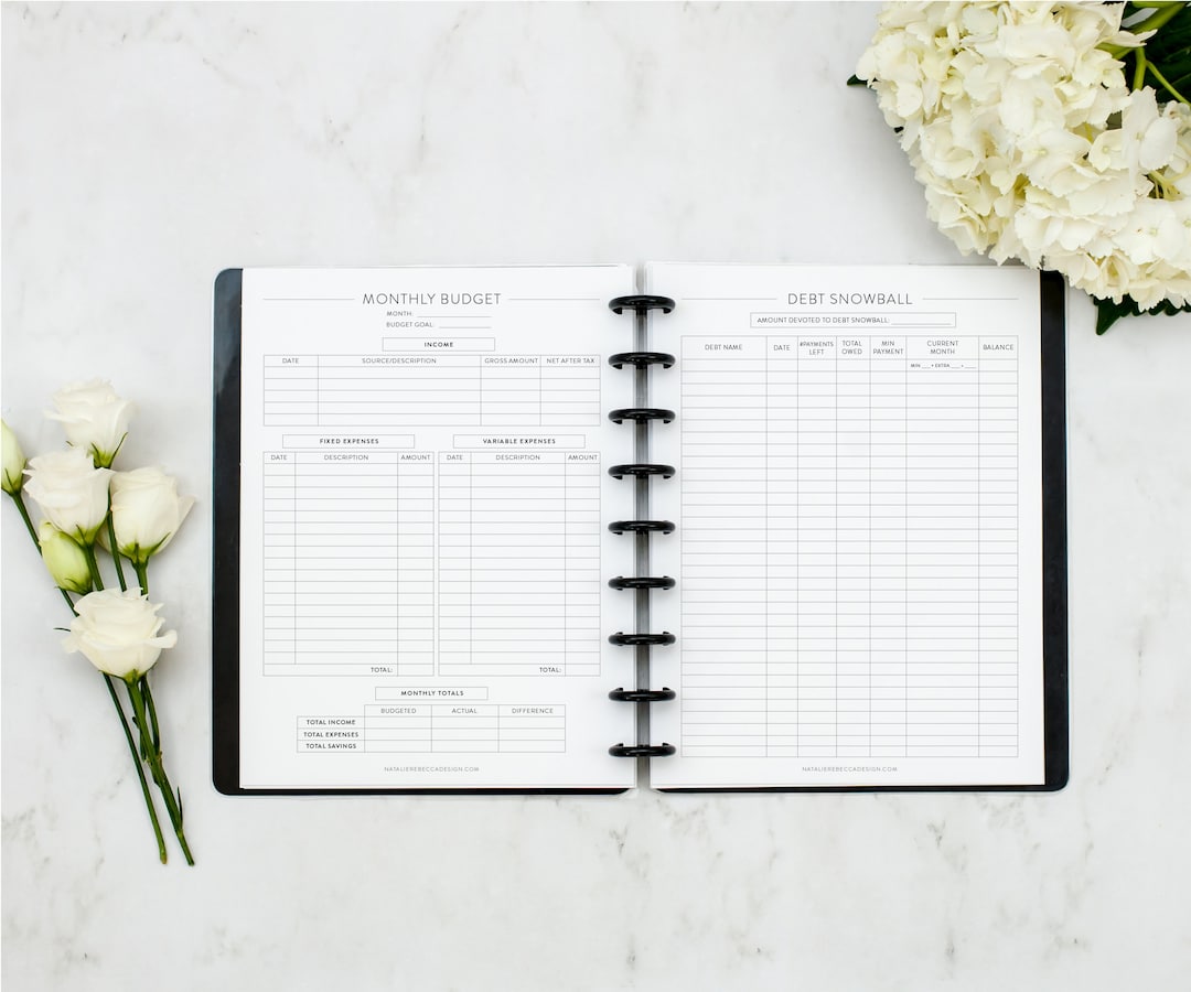 FINANCE Discbound Printed Budget Inserts, Happy Planner Finance Kit ...