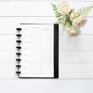 SAMPLER SET Inserts for Discbound Planners, Classic Font, Mini, Happy ...