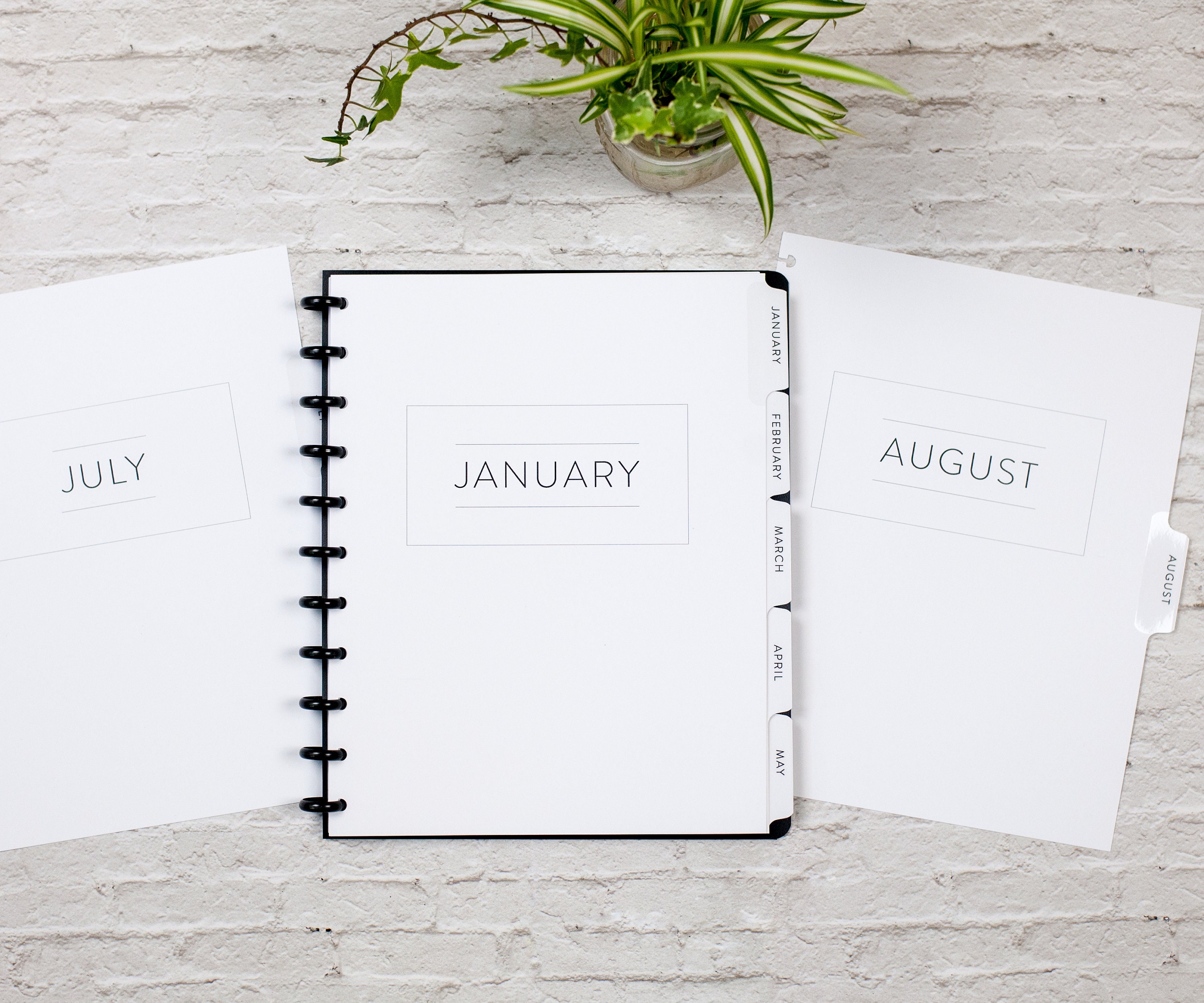 Weekly & Monthly VERTICAL Calendar With DIVIDERS CLASSIC - Etsy